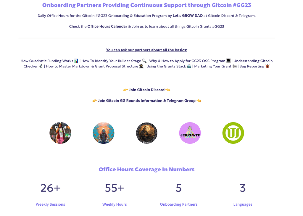 GG23 Onboarding & Education Program Retrospective - 🌱 Gitcoin Grants - Gitcoin Governance